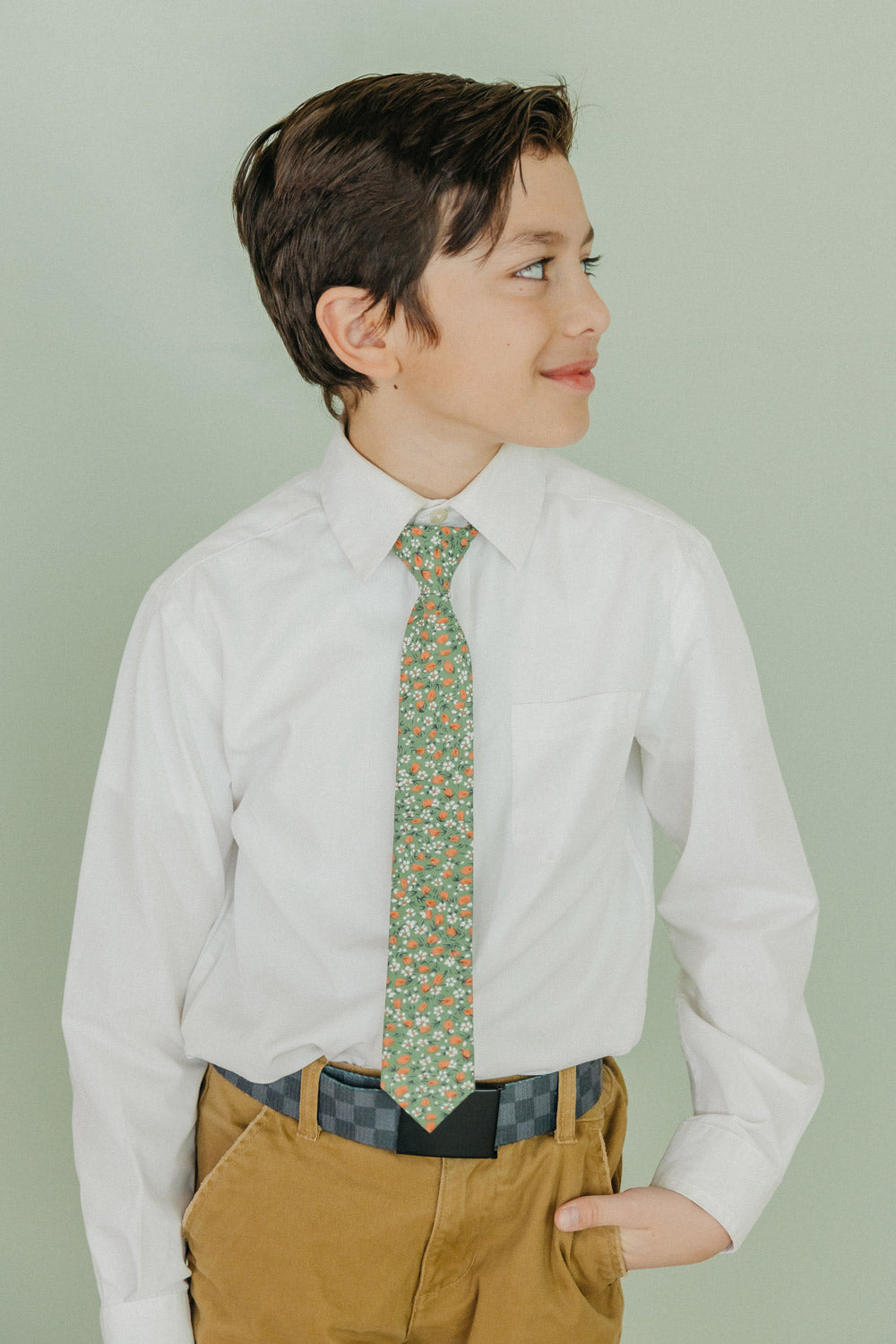 DAZI - Calla Lily Boys Tie - Baby & Toddler Pre-Tied Necktie