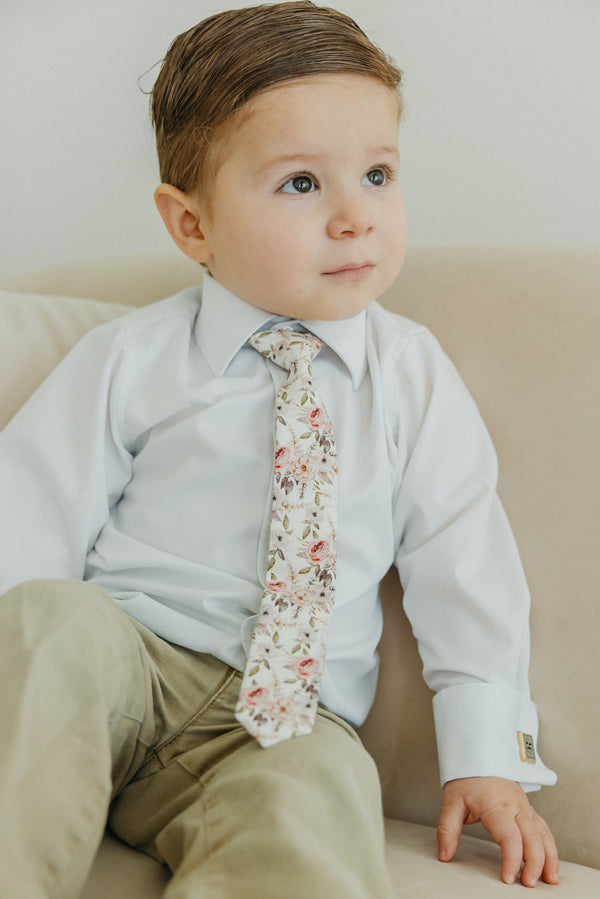 DAZI - Quicksand Roses Boys Tie - Baby & Toddler Pre-Tied Necktie